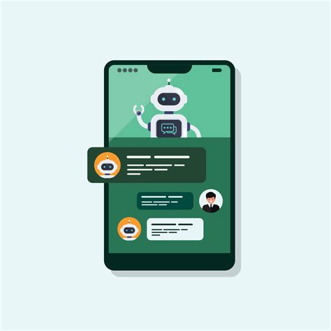 Smart Ai Chat Bot On Smartphone Screen 22286140 Vector Art At Vecteezy