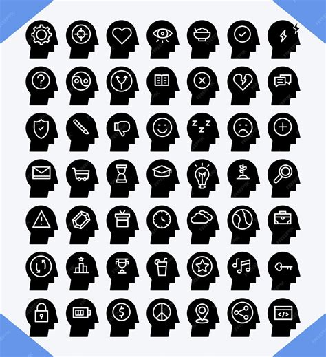 Premium Vector Vector Human Mind Line Icon Set