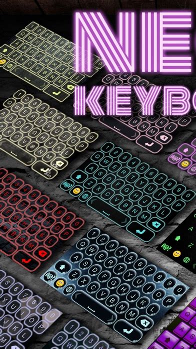 네온 Led 키보드 테마 컬러 키보드 와 빛나는 배경 과 글꼴 Pc 버전 무료 다운로드 Windows 1087 한국어 앱