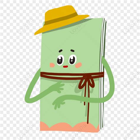 만화 일러스트 손 일러스트으로 그린 학 용품 이미지 크리 에이 티브 디자인 녹색 가죽 계정 Png 일러스트 무료 다운로드 Lovepik