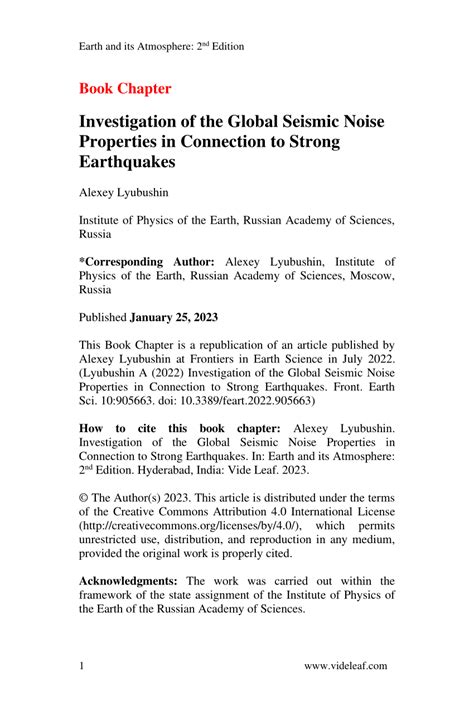Pdf Investigation Of The Global Seismic Noise Properties In