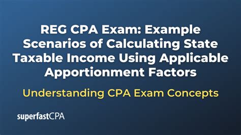 Reg Cpa Exam Example Scenarios Of Calculating State Taxable Income