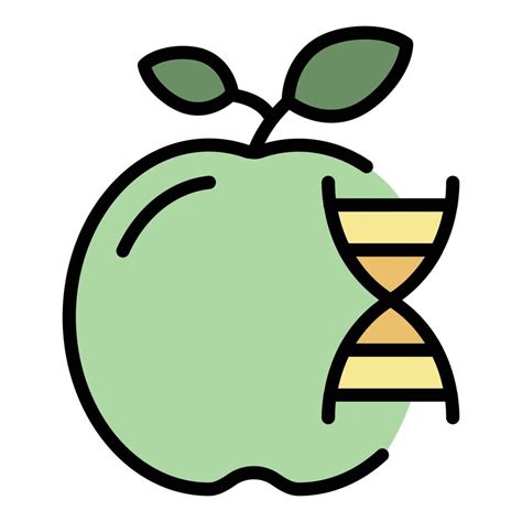 Genetically Modified Fruits Icon Color Outline Vector 15682159 Vector