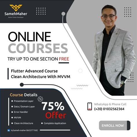 sameh maher on linkedin flutter course onlinecourses flutterdev flutterdeveloper…