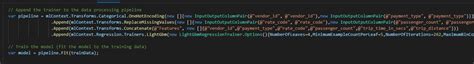 pipeline format error · issue 1549 · dotnet machinelearning