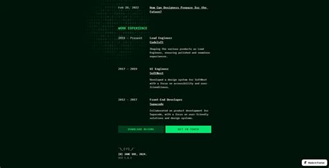Hacker · Framer Template · Framer Theme · Framer Template For Personal Website Resume Software