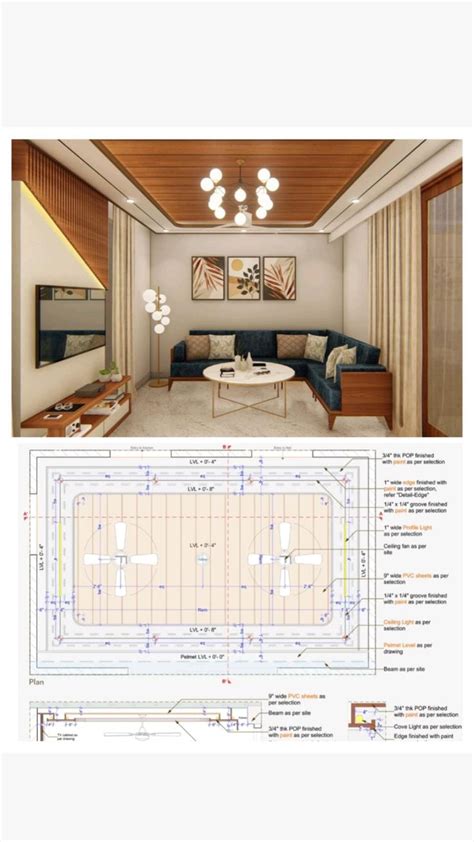 Ceiling Design Working Drawing
