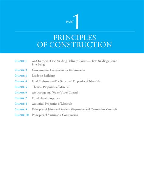 Principles Of Construction