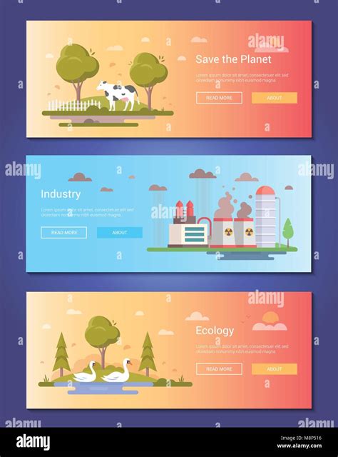 Save The Planet Set Of Modern Flat Design Style Vector Illustrations Stock Vector Image And Art