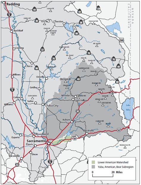 American River California Map Frontiers Reducing Flood Risk And