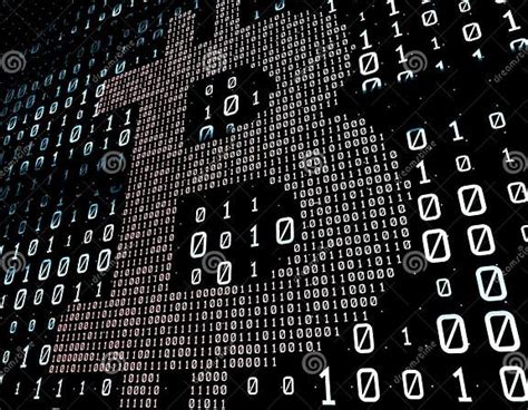 Binary Digital Array Big Data Transmission And Bitcoin Symbol