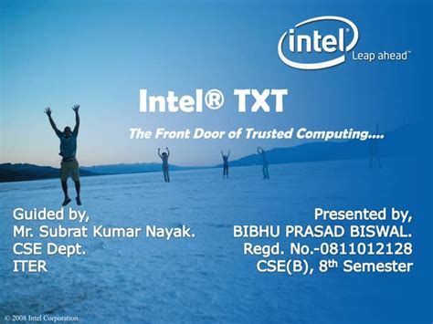Intel Trusted Execution Technology Ppt Operating Systems Computer Software And Applications