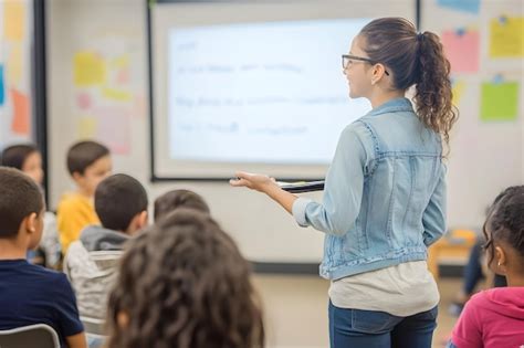 Teacher Presenting Active Learning Strategies In Classroom Premium Ai Generated Image