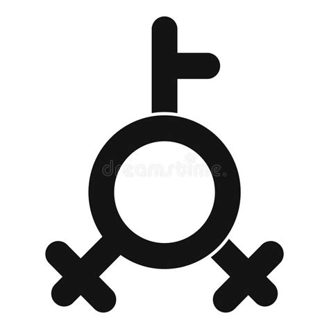 Human Gender Identity Icon Simple Vector Trans Support Stock
