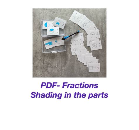 Pdf Fractions Shading In The Parts Etsy