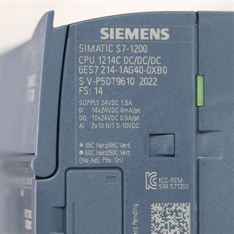 PLC S7-1200 CPU 6ES7214-1AG40-0XB0 CPU 1214C SIEMENS SIMATIC 1214C 6es7 214-1ag40-0XB0 14 ...