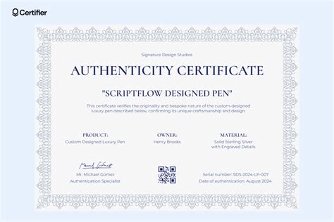 15 Authenticity Certificate Templates To Customize