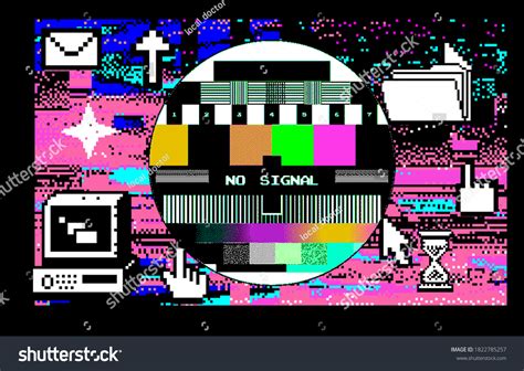 Glitched Screen Random Pixel Noise Smpte Stock Vector Royalty Free Shutterstock