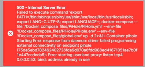 problem installing pihole with compose plugin port 53 already in use