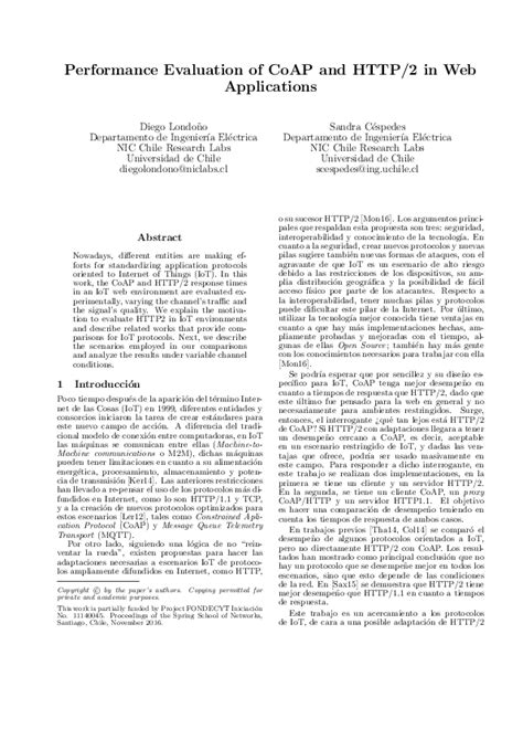 Pdf Performance Evaluation Of Coap And 2 In Web Applications Diego Londoño
