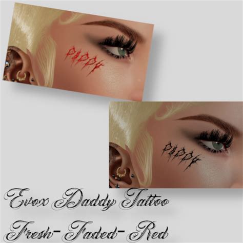Second Life Marketplace Evox Daddy Face Tattoo