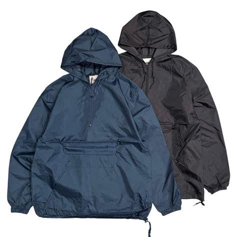 【楽天市場】cardinal Activewear Water Repellent Nylon Anorak Parka Black Navy