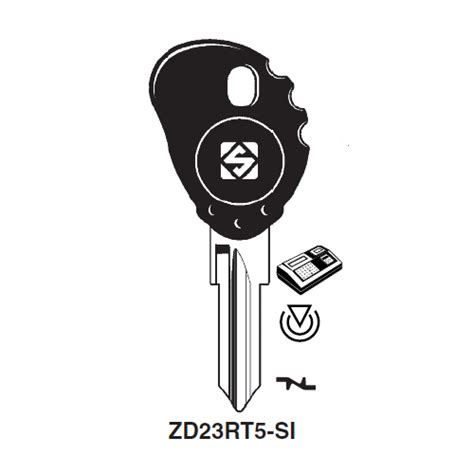 Transponder Cloneable Key Blanks Ilco Zd23rt5 Si Transponder Cloneable