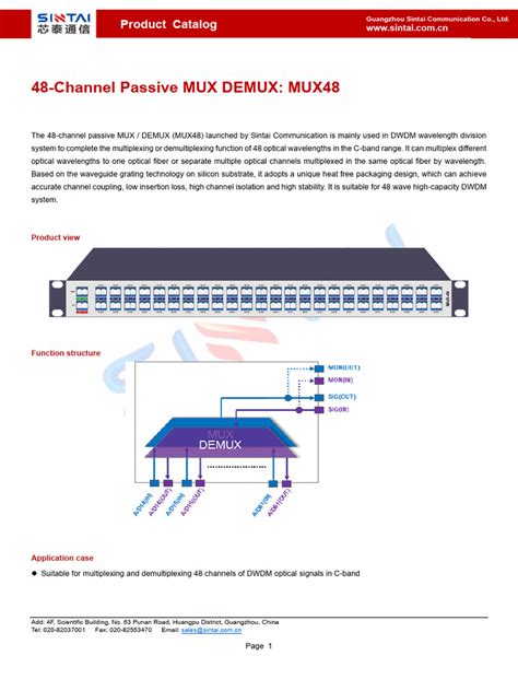 Integrated Muxdemux 48ch Pdf Wavelength Division Multiplexing