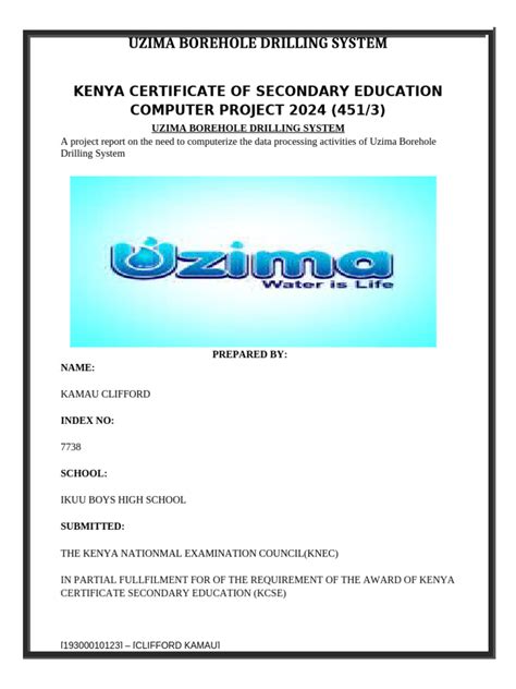 Uzima Borehole Drilling System Pdf Databases Microsoft Access