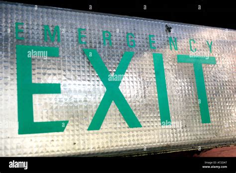 Emergency Exit Sign Stock Photo Alamy
