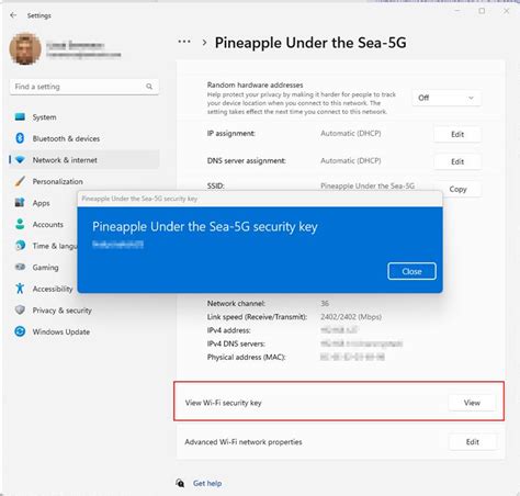 Windows 11 23h2 View Wi Fi Security Key Microsoft Qanda