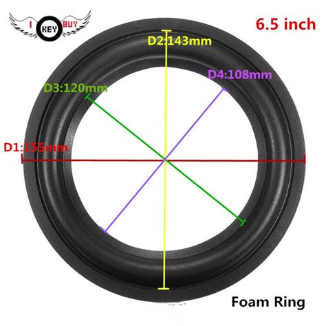 스피커 서라운드 우퍼 콘 에지 Diy 수리 액세서리 접이식 폼 서스펜션 6 인치 150mm 65 10 개 티몬