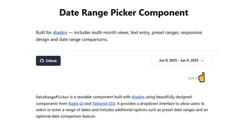 Daterangepicker Date Range Selection Component All Shadcn