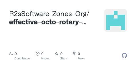 GitHub R SSoftware Zones Org Effective Octo Rotary Phone