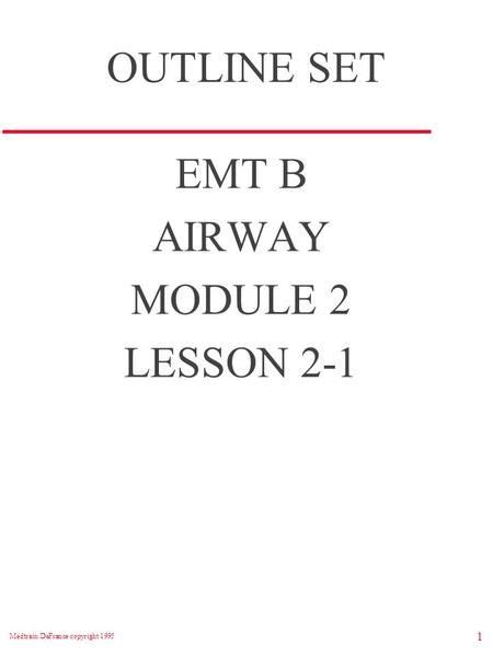 EMT B Airway Module Lesson