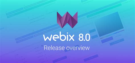Webix 80 Scheduler And Gantt New Controls In Webix Core