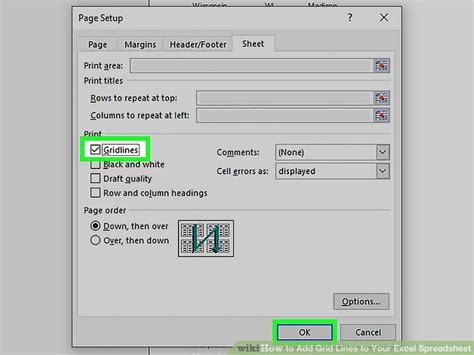 3 Ways To Add Grid Lines To Your Excel Spreadsheet Wikihow