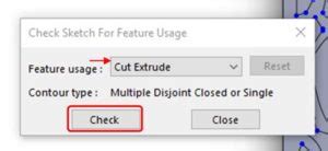 SOLIDWORKS Sketch Tool Check Sketch For Feature TriMech Store