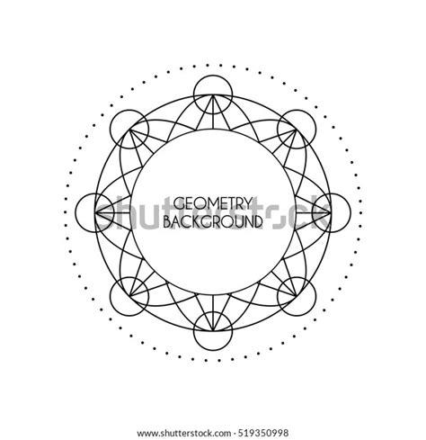 Linear Geometry Background Vector Lineart Symbol Stock Vector Royalty