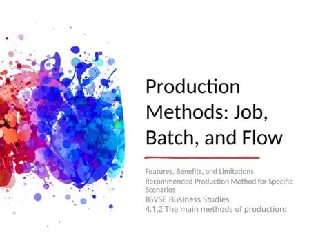 Methods Of Production Job Batch And Mass Productiion Ppt