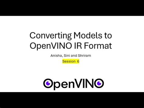 6. Converting Models to OpenVINO IR Format - YouTube