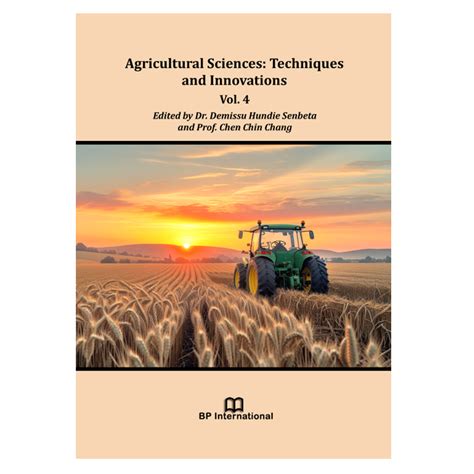 Agricultural Sciences Techniques And Innovations Vol 4 Book Store Bp International
