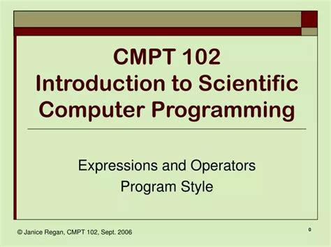 PPT CMPT Introduction To Scientific Computer Programming PowerPoint Presentation ID