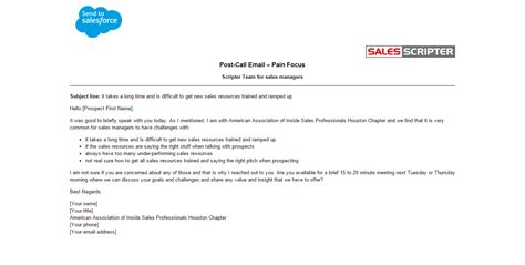 Sales Email Examples Salesscripter