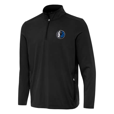 Nba Mens Antigua Black Dallas Mavericks Brisk Full Zip Vest