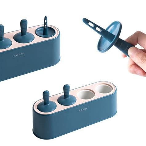 Badu Bg Форма за сладолед Незалепваща форма за лед с 4 вместимости силиконова форма за лед