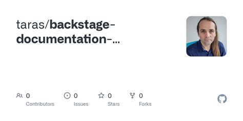 Github Tarasbackstage Documentation Template Test