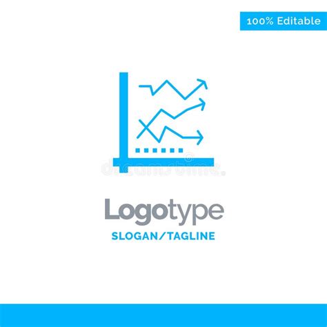 Graph Analysis Analytic Analytics Chart Data Blue Solid Logo Template Place For Tagline