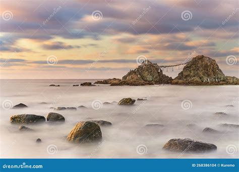 Coast Of Itoshima Beach In Fukuoka With Sakurai Futamigaura`s White
