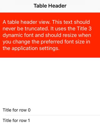 Variable Height Table View Header